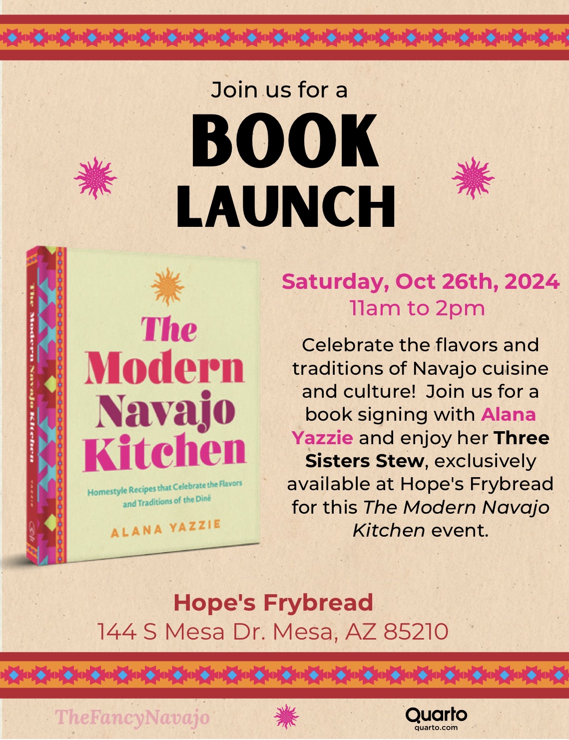 The Modern Navajo Kitchen Book Launch Event This Weekend - TheFancyNavajo